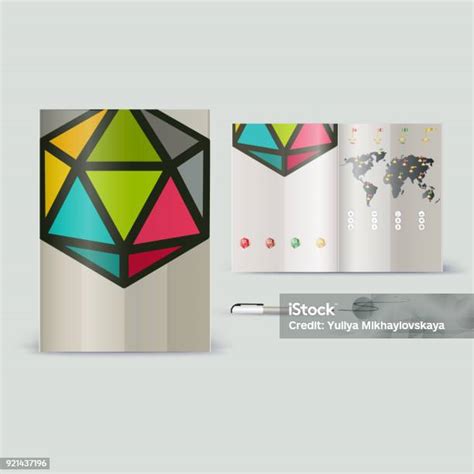 색 요소와 기업 책자 프로 모션 템플릿입니다 광고 보고서 또는 지침에 대 한 벡터 회사 Brichure 비즈니스 스타일 추상적인