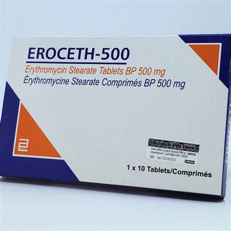 Eroceth 500 Erythromycin Tablet Freeshipping