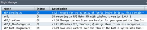 RMMV YEP X ItemCategories RPG Maker Forums