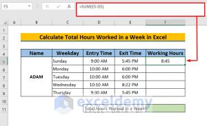 How To Calculate Total Hours Worked In A Week In Excel Top Methods
