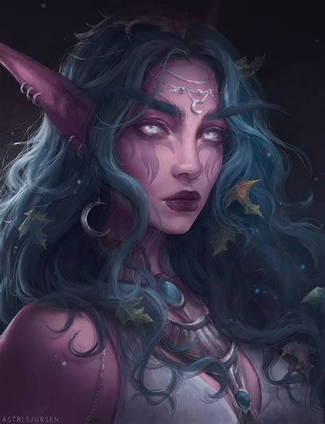 Elves Blue Hair Fantasy Art World Of Warcraft Tyrande Whisperwind HD