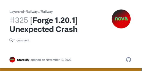 Forge 1201 Unexpected Crash · Issue 325 · Layers Of Railways