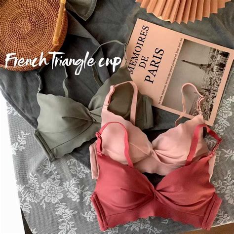 Jual Beha Bra Pakaian Dalam Model French Triangle Cup Bra Wanita Cross