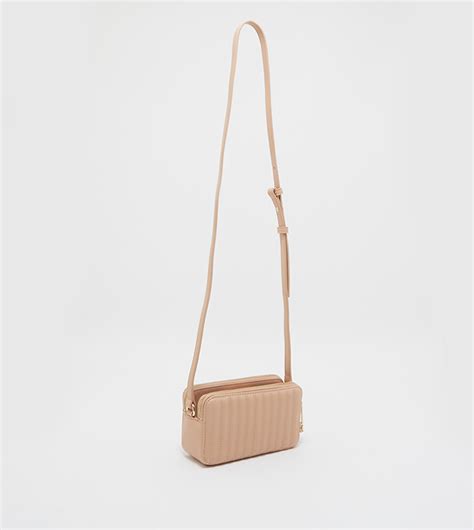 Buy Tommy Hilfiger Quilted Monogram Logo Crossover Camera Bag In Beige
