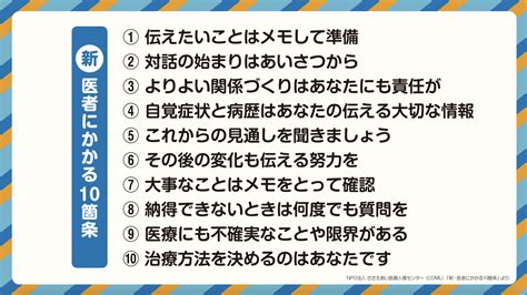 動画：「新・医者にかかる10箇条」 めでぃログ