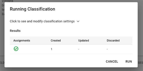 Blindata Help Executing A Classification Task