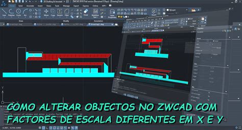 Altere A Escala Em X E Y Com Factores Diferentes No Zwcad Ibercad Software Cad