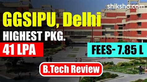 Ggsipu Btech Review Fees Admission Placements Cutoff Youtube