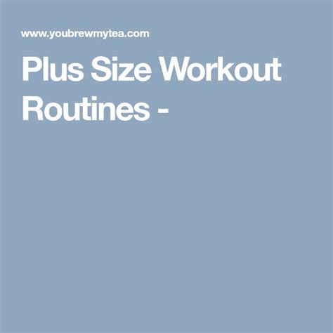 Plus Size Workout Routines Workout Routine Plus Size Workout Workout