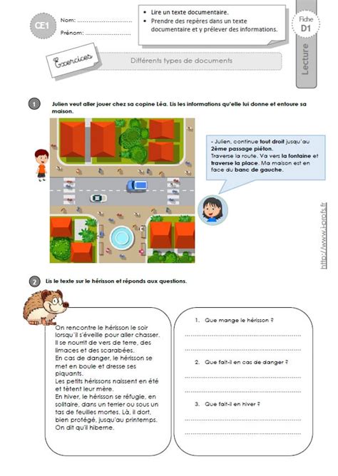 Ce1 Lire Différents Types De Documents