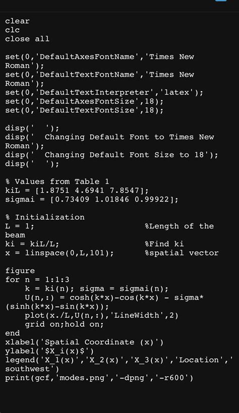 Solved Write A Matlab Code To Conduct The Above Analyses Of Chegg