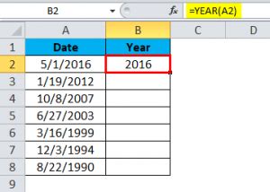 YEAR In Excel Formula Examples How To Use YEAR Function