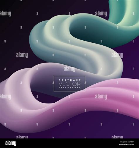 Abstract 3d Colorful Curve Line Background Vector Liquid Fluid Artistic Color Illustration