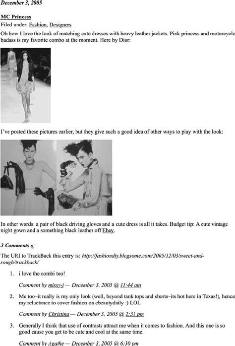 Weblog Entry From Style Bytes Download Scientific Diagram