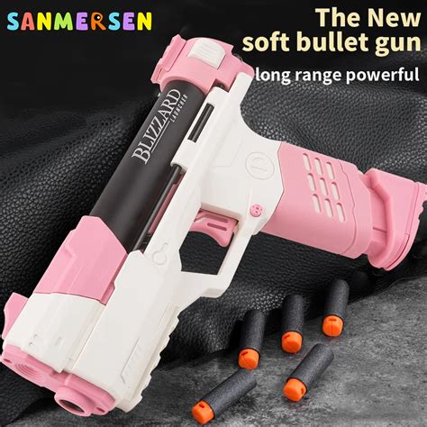 Shell Throwing Pistol Soft Bullet Toy Gun Pistola Blaster Launcher