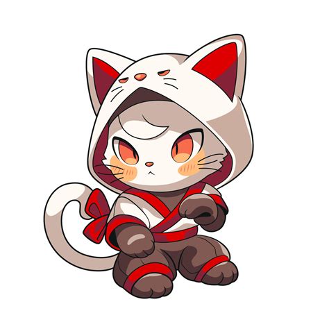Maneki Neko Ninja Kitty 24237936 Vector Art At Vecteezy