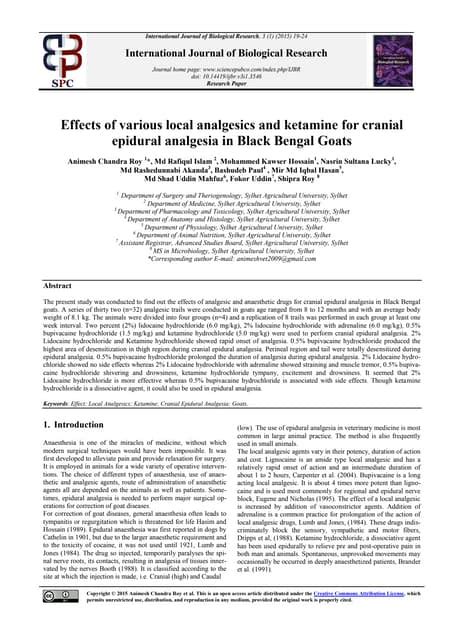 Local Analgesia Pdf