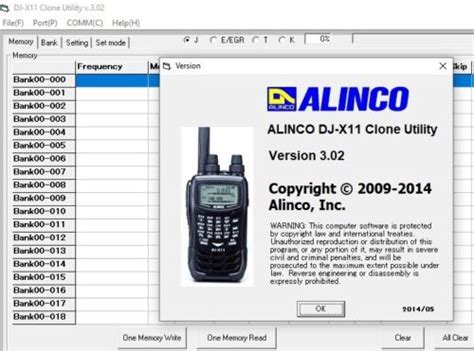 Alinco Dj X11 V302 Programming And Clone Software Download For Dj X11