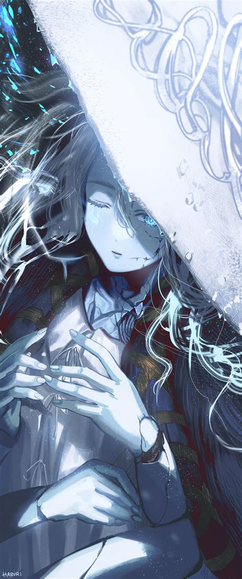 Safebooru 1girl Absurdres Artist Name Blue Eyes Blue Hair Blue Lips