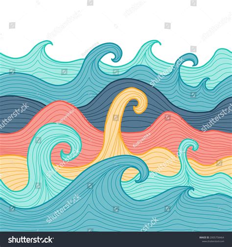 Abstract Sea Background Seamless Pattern Your Stock Vector Royalty Free 2005758464 Shutterstock