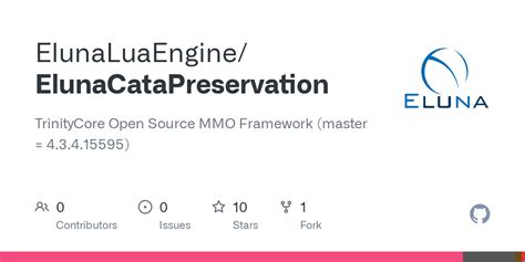 Github Elunaluaengineelunacatapreservation Trinitycore Open Source Mmo Framework Master 4