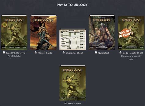 Tenkars Tavern Humble Bundle Rpg Book Bundle Conan By Modiphius
