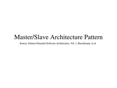 ppt master slave architecture pattern powerpoint presentation free
