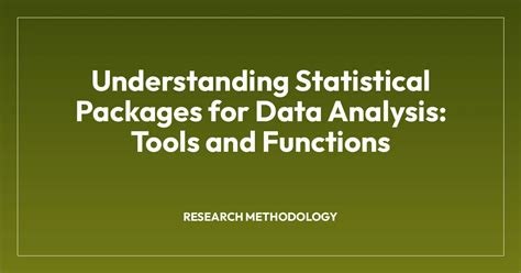 Understanding Statistical Packages For Data Analysis Tools And Functions Lis Library