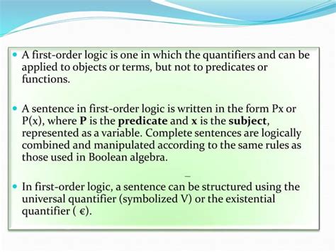 first order predicate logic fopl