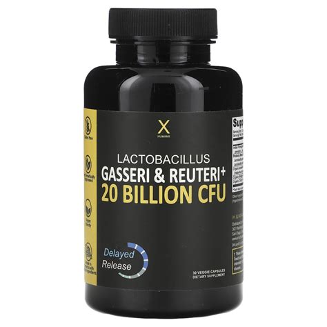 Humanx, Lactobacillus Gasseri & Reuteri+, 20 Billion CFU, 30 Veggie ...