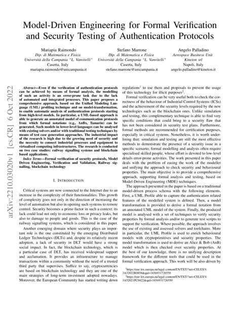 Model Driven Engineering For Formal Verification And Security Testing