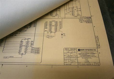 Apple Lisa Cpu Board Schematics Set 5 18 X 24 2060837437
