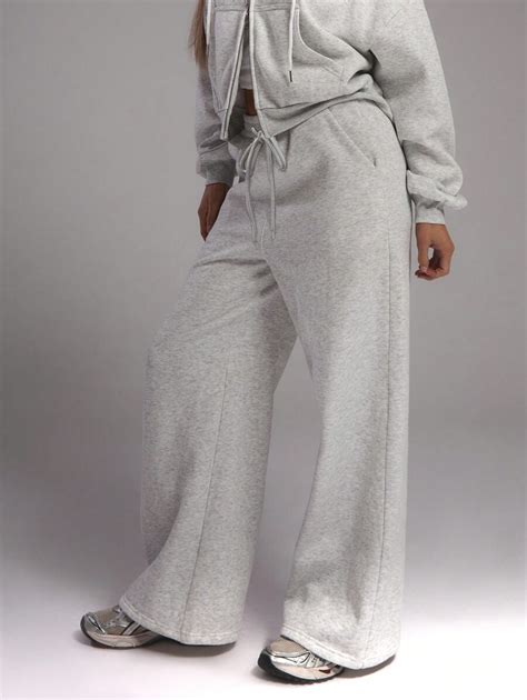 Musera Pocket Detail Wide Leg Sweatpants Spring Vacation Shein Usa