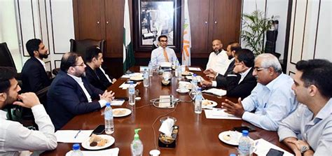 Caretaker Federal Minister For Energy Ali Muhammad Chairing A Meeting