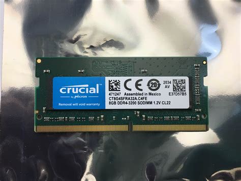 Used Crucial GB DDR SODIMM V CL Laptop Memory RAM CT G SFRA A UBB Threads
