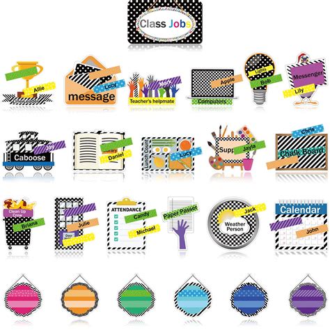 Buy 74 Pieces Classroom Job Chart Classroom Bulletin Board Set