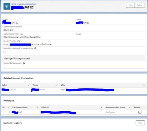 oauth2 external credentials not making oauth call salesforce stack