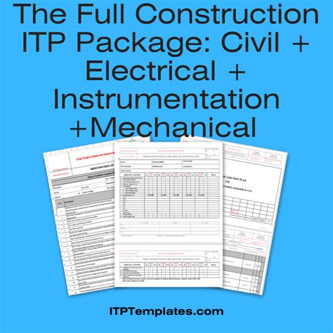 Full ITP S For Construction Works With Inspection Checklists Editable