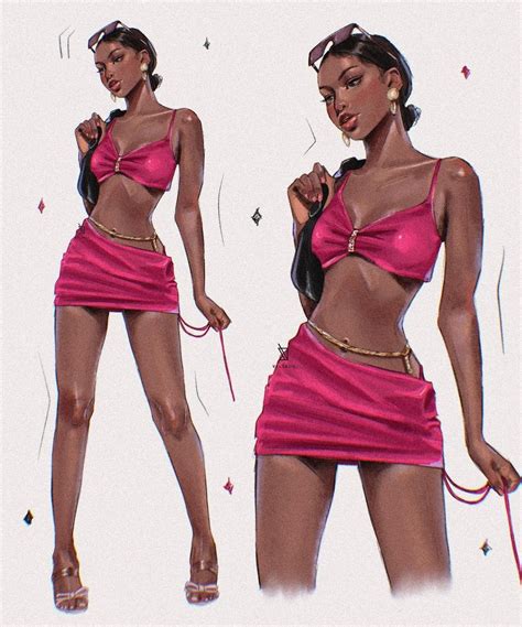 Black Women Art Girls Cartoon Art Cartoon Art Styles Art Et Design
