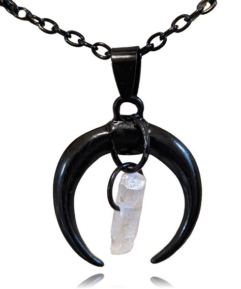 Black Moon And Crystal Necklace