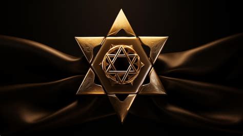 Intricate Golden Star With Geometric Patterns And Dimensional