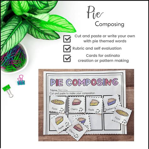 Pie Composing Composition Activities For Elementary Music Pi Day