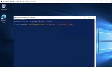 how to create a windows server virtual machine and install and iis web