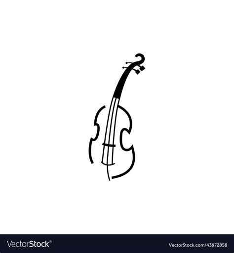 Violin Icon Logo Design Sign Symbol Royalty Free Vector