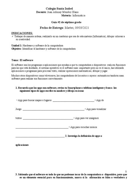guia 2 de septimo grado pdf software de la aplicacion software