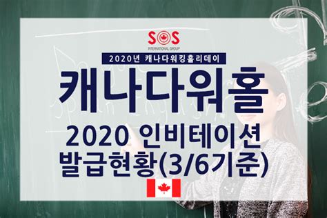 캐나다 워홀 신청 인비테이션 현황 36 기준 네이버 블로그