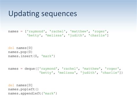 Transforming Code Into Beautiful Idiomatic Python By Raymond Hettinger