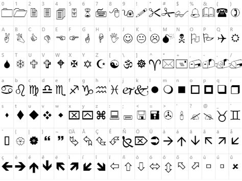 Wing Ding Font Download Printable Online