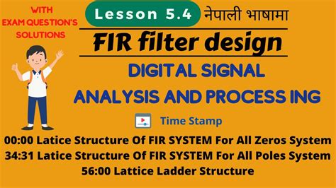54 Introduction Kaiser Window Window Technique To Design Fir Filter In Nepali Youtube