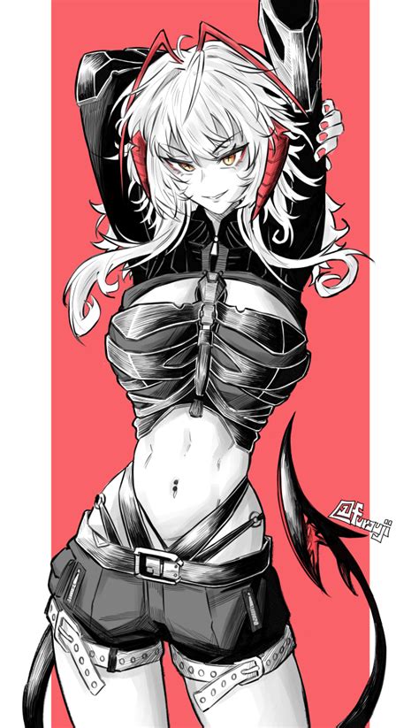 Furauji W Arknights Wis Adel Arknights Arknights Variant Set Girl Arm Behind Head